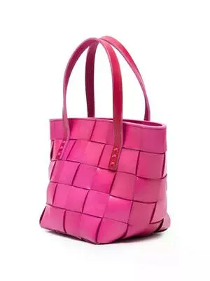 Dragon Diffusion Leather Woven Tote Bag - Pink