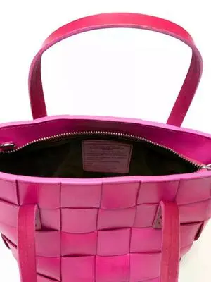 Dragon Diffusion Leather Woven Tote Bag - Pink