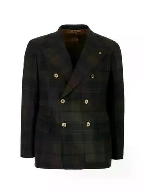 GABRIELE PASINI Check-pattern Double-breasted Jacket