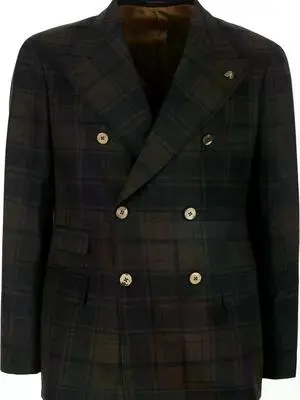 GABRIELE PASINI Check-pattern Double-breasted Jacket