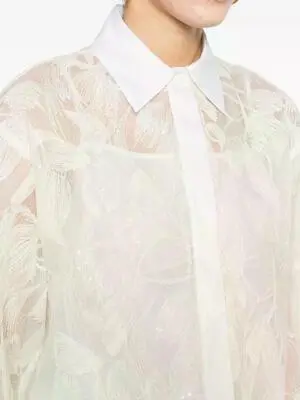 Peserico Button-up Shirt With Sequin Embellishments