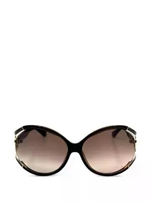 FERRAGAMO Oval-frame Sunglasses - Brown