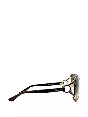 FERRAGAMO Oval-frame Sunglasses