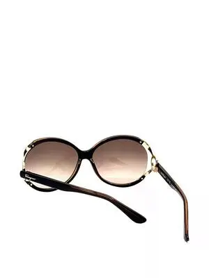 FERRAGAMO Oval-frame Sunglasses