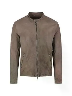 GIORGIO BRATO Zip Lamb Leather Jacket