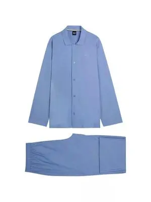 BOSS Button Long-sleeved Pyjama Set - Blue