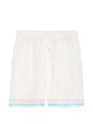 Casablanca Striped Drawstring Shorts
