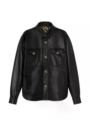 Versace Leather Shirt Jacket