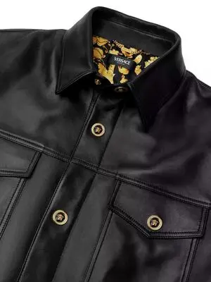 Versace Leather Shirt Jacket
