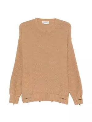 LANEUS Zigzag Knit Sweater