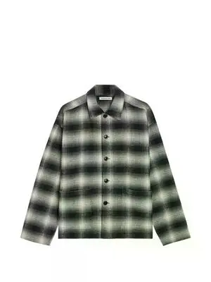 You Must Create Check Button Shirt - Black