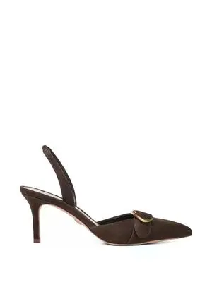 Veronica Beard Buckle-strap Pointed Toe Pumps