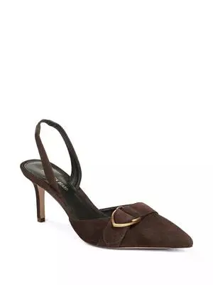 Veronica Beard Buckle-strap Pointed Toe Pumps