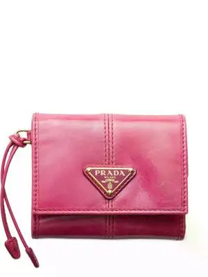 Prada Small Leather Wallet - Pink