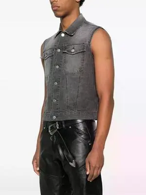 Helmut Lang 1990s Distressed Denim Vest