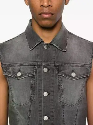 Helmut Lang 1990s Distressed Denim Vest