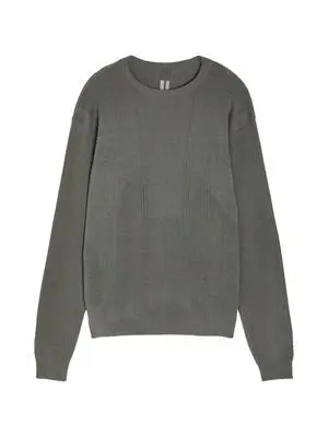 Rick Owens Crew Neck Ribbed Sweater