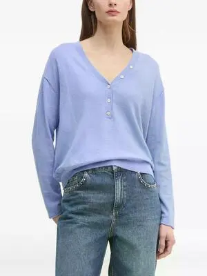 MOS MOSH Buttoned V-neck Top