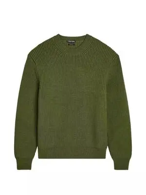 TOM FORD Ribbed-knit Crew-neck Sweater - Green