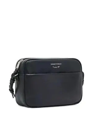 Emporio Armani Leather Shoulder Bag - Black