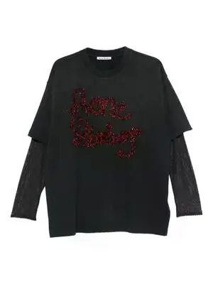 Acne Studios Layered Logo T-shirt