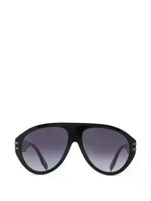 Marc Jacobs Full Rim Pilot Sunglasses - Black