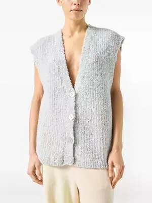 American Vintage Sleeveless Cardigan - Grey