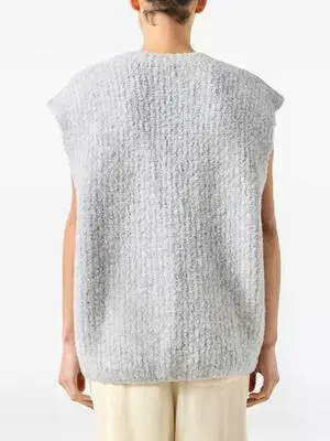 American Vintage Sleeveless Cardigan - Grey