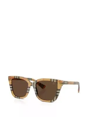 Burberry Square-frame Checkered Sunglasses - Neutrals