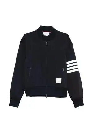Thom Browne Reflective 4-bar Bomber Jacket - Blue