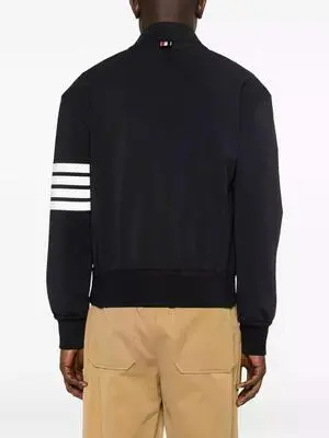 Thom Browne Reflective 4-bar Bomber Jacket - Blue