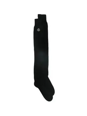 MONCLER + RICK OWENS Logo-patch Socks - Black