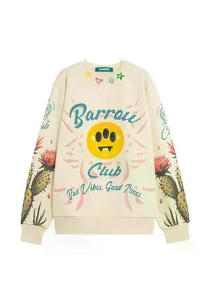 BARROW Floral-print Crew-neck Sweatshirt
