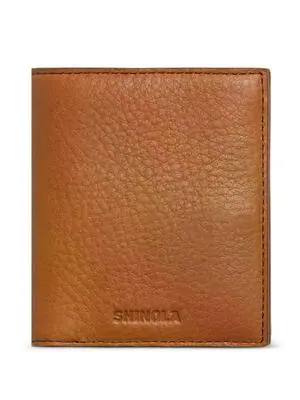 Shinola Coin Bifold Leather Wallet - Neutrals