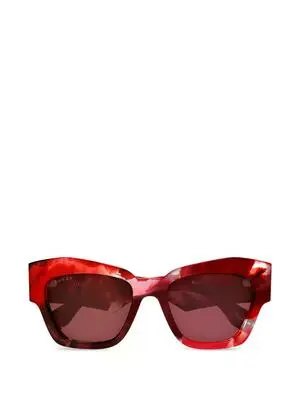 Gucci Logo-detail Sunglasses - Red