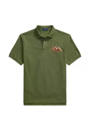 Polo Ralph Lauren Embroidered Triple-pony Polo Shirt - Green