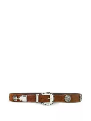 FORTELA Candis Buckle Appliquéd Belt - Brown