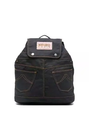 Kenzo Logo-patch Backpack - Blue