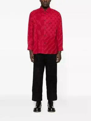Issey Miyake Geometric Cut Jacquard Shirt