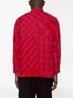 Issey Miyake Geometric Cut Jacquard Shirt