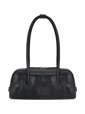 MARGESHERWOOD Zip Leather Shoulder Bag - Black