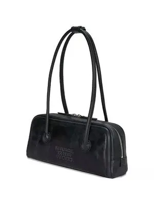 MARGESHERWOOD Zip Leather Shoulder Bag - Black