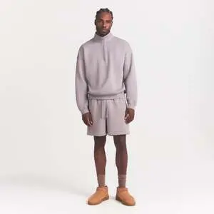 SKIMS Fleece Lounge Relaxed Quarter Zip - Shadow