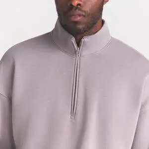 SKIMS Fleece Lounge Relaxed Quarter Zip - Shadow