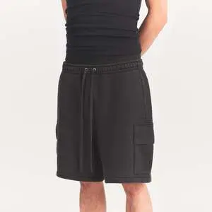 SKIMS Heavyweight Fleece Cargo Shorts - Washed Onyx
