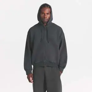 SKIMS Heavyweight Fleece Zip-up Hoodie - Washed Onyx