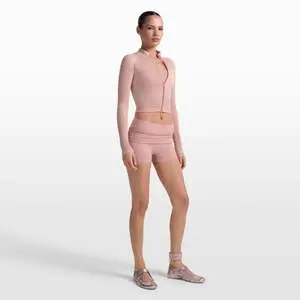 SKIMS 3" Foldover Matte Shorts - Himalayan
