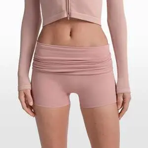 SKIMS 3" Foldover Matte Shorts - Himalayan