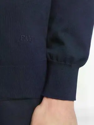 FAY Long-sleeve Crew Neck Sweater - Blue