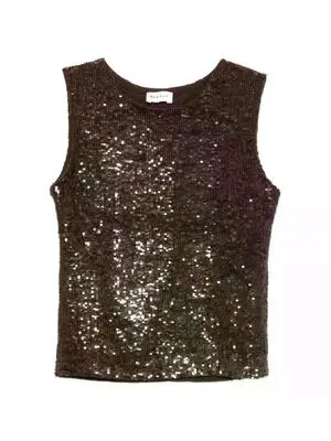 P.a.r.o.s.h Sequin Embellished Top - Brown